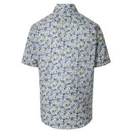 Kurzarmhemd Casamoda "Casamoda Freizeithemd Kurzarm Print", Herren, Gr. L, Normalgr&ouml;&szlig;en, dunkelblau, 100% Baumwolle, bedruckt, comfort fit, Hemden