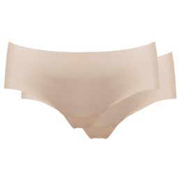 Slip MAGIC BODYFASHION "Dream Invisibles", Damen, Gr. M, braun (latte), Microfaser, Obermaterial: 80% Polyamid, 20% Elasthan, k&ouml;rpernah, Unterhosen Slip, Nahtloses Finish mit lasergeschnittenen Kanten