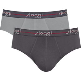 Midislip Sloggi "men Start Midi C2P box", Damen, Gr. 6, schwarz (schwarz combination), Single Jersey, Obermaterial: 96% Baumwolle, 4% Elasthan, k&ouml;rpernah, Unterhosen, moderne bequeme Basics