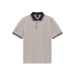 Poloshirt Bugatti, Herren, Gr. L, 40, beige, 100% Baumwolle, unifarben, normal, ohne Ausschnitt, Shirts, Modern Fit aus reiner Baumwolle