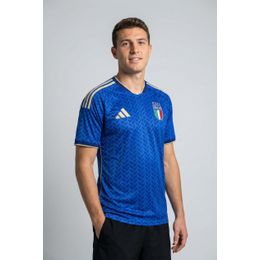 Fu&szlig;balltrikot adidas Performance "Italien 26 Heimtrikot", Herren, Gr. 4XL, boblau, Obermaterial: 100% Polyester, normal, Rundhals, Trikots Fu&szlig;balltrikot, f&uuml;r Jugendliche, mit Climacool Technologie, atmungsaktiv