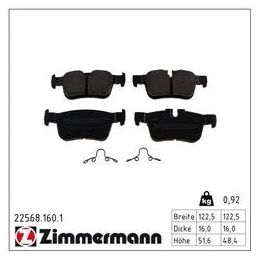 Zimmermann Bremsbelagsatz, Scheibenbremse 225681601 Hinterachse f&uuml;r Volvo