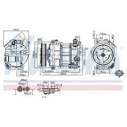 NISSENS Kompressor, Klimaanlage 89584 f&uuml;r CADILLAC