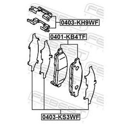 FEBEST Anti-Quietsch-Folie, Bremsbelag (R&uuml;ckenplatte) 0403ks3wf f&uuml;r MITSUBISHI