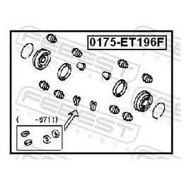 FEBEST Reparatursatz, Bremssattel 0175et196f Vorderachse f&uuml;r TOYOTA