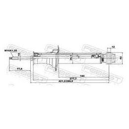 FEBEST Sto&szlig;d&auml;mpfer 02658720r Hinterachse f&uuml;r NISSAN SAMSUNG