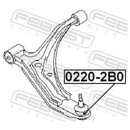 FEBEST Trag-/F&uuml;hrungsgelenk 02202b0 Vorderachse unten f&uuml;r NISSAN