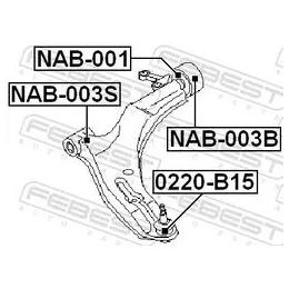FEBEST Trag-/F&uuml;hrungsgelenk 0220b15 Vorderachse unten f&uuml;r NISSAN SAMSUNG