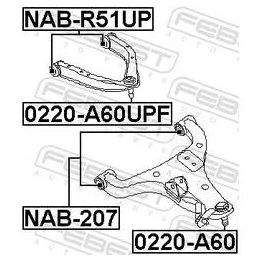 FEBEST Trag-/F&uuml;hrungsgelenk 0220a60upf Vorderachse oben f&uuml;r NISSAN