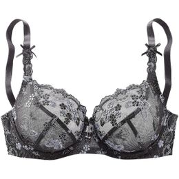 Lascana Damen B&uuml;gel-BH, blau-schwarz, Gr&ouml;&szlig;e 100C