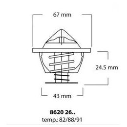 TRISCAN Thermostat, K&uuml;hlmittel 86202682 f&uuml;r DAF VAUXHALL IVECO JEEP FORD LANCIA MERCEDES-BENZ BMW SSANGYONG PORSCHE ROVER LAND