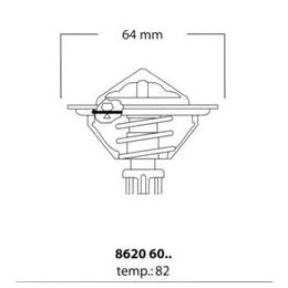 TRISCAN Thermostat, K&uuml;hlmittel 86206082 f&uuml;r MAZDA NISSAN