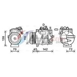 AVA QUALITY COOLING Kompressor, Klimaanlage msak682 f&uuml;r MERCEDES-BENZ