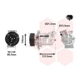 Van Wezel Kompressor, Klimaanlage 1501k700 f&uuml;r DACIA