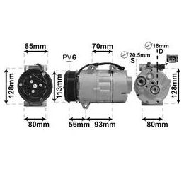 Van Wezel Kompressor, Klimaanlage 1800k416 f&uuml;r FORD