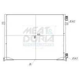 MEAT & DORIA MEAT & DORIA Kondensator, Klimaanlage 991297 f&uuml;r GENERAL MOTORS NISSAN RENAULT