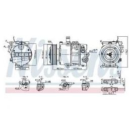 NISSENS Kompressor, Klimaanlage 890751 f&uuml;r KIA