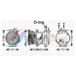 AVA QUALITY COOLING Kompressor, Klimaanlage dwak071 f&uuml;r CHEVROLET DAEWOO
