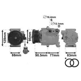 Van Wezel Kompressor, Klimaanlage 1800k434 f&uuml;r FORD