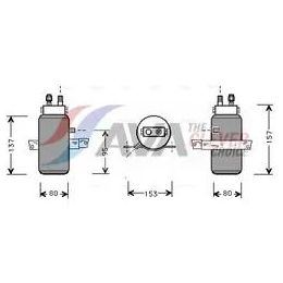 AVA QUALITY COOLING Trockner, Klimaanlage sbd043 f&uuml;r SAAB