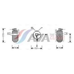 AVA QUALITY COOLING Trockner, Klimaanlage cnd184 f&uuml;r PEUGEOT
