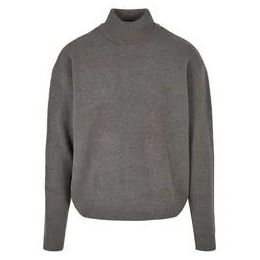 Rundhalspullover Urban Classics "Urban Classics Herren Oversized Roll Neck Sweater", Damen, Gr. S, asphalt, 85% Polyacryl, 13% Polyester, 2% Elasthan, unifarben, oversize, Rundhals, Pullover Rundhalspullover