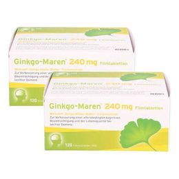 HERMES Arzneimittel GINKGO-MAREN 240 mg Filmtabletten Set 2x120 St