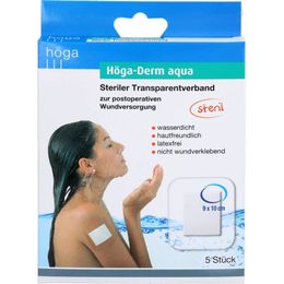 H&Ouml;GA-DERM aqua ste.Transp.Verb.m.Wundaufl.9x10 cm 5 St