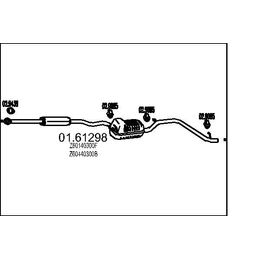 MTS MARKENTECHNIKSERVICEGMBH & CO. KG MTS Endschalld&auml;mpfer 0161298 f&uuml;r MAZDA