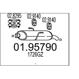 MTS MARKENTECHNIKSERVICEGMBH & CO. KG MTS Endschalld&auml;mpfer 0195790 f&uuml;r Peugeot