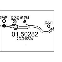 MTS MARKENTECHNIKSERVICEGMBH & CO. KG MTS Mittelschalld&auml;mpfer 0150282 f&uuml;r NISSAN
