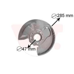 Van Wezel Spritzblech, Bremsscheibe 3758371 Vorderachse links f&uuml;r OPEL