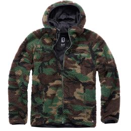 Brandit Teddyfleece Worker Jacket woodland, Gr&ouml;&szlig;e XXL