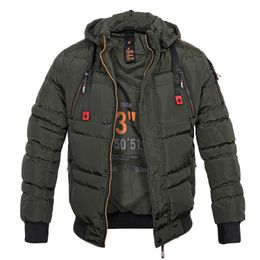 Poolman Hooded Winterjacke Harvey oliv, Gr&ouml;&szlig;e L