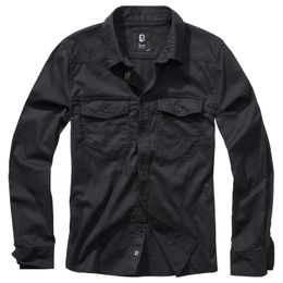 Brandit Flanellshirt schwarz, Gr&ouml;&szlig;e L