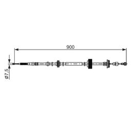 Bosch Seilzug, Feststellbremse 1987482793 f&uuml;r BMW