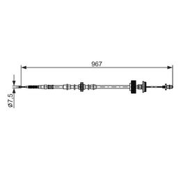 Bosch Seilzug, Feststellbremse 1987482794 f&uuml;r BMW