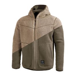Ianos Sherpa 2-in-1 Fleecejacke wendbar khaki/RAL7013, Gr&ouml;&szlig;e 4XL
