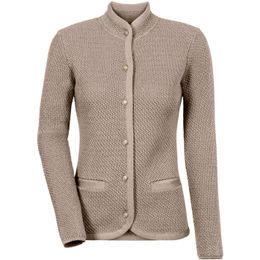 WITT Damen Strickjacke mit Perlfang-Muster, taupe, Gr&ouml;&szlig;e 38