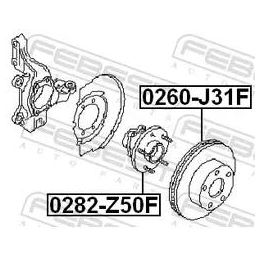 FEBEST Radnabe 0282z50f Vorderachse f&uuml;r SAMSUNG NISSAN