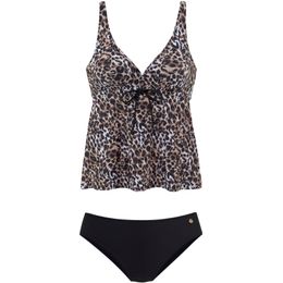Lascana Damen B&uuml;gel-Tankini, braun-bedruckt, Gr&ouml;&szlig;e 50B