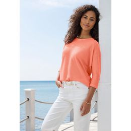 Vivance Damen 3/4-Arm-Shirt, apricot, Gr&ouml;&szlig;e 32/34