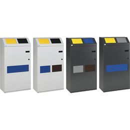 Var Wertstoffsammelschrank, 4-fach-Sammler, Volumen 100 Liter, eisenglimmer