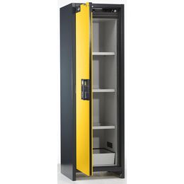 ASECOS Feuerbest&auml;ndiger Industrie-Gefahrstoffschrank Typ 90, HxBxT 1955 x 600 x 615 mm, 1-t&uuml;rig, goldgelb