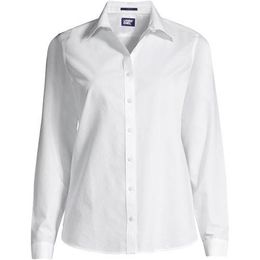 LANDS' END B&uuml;gelfreie Baumwoll-Bluse in Plus-Gr&ouml;&szlig;e, Damen, size: plus, Wei&szlig;, Baumwolle, by Lands' End