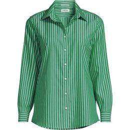 LANDS' END B&uuml;gelfreie Baumwoll-Bluse, Damen,  Gr&uuml;n, Baumwolle, by Lands' End