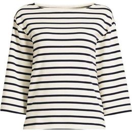 LANDS' END Supima&reg; Shirt mit 3/4-Glocken&auml;rmeln, Damen,  Wei&szlig;, Baumwolle, by Lands' End