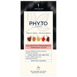 Phyto PhytoCOLOR Permanente Haarfarbe &mdash; Farbe 1 Schwarz (Botanische Pigmentformel)