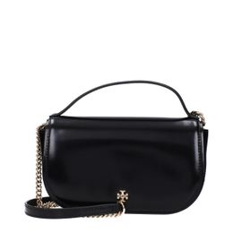 Tory Burch Schwarze Leder-Handtasche