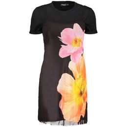 Desigual Schwarzes Baumwollkleid f&uuml;r Frauen